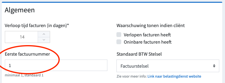 Kan ik de factuurnummers aanpassen? - MijnDiAd praktijksoftware kennisbank