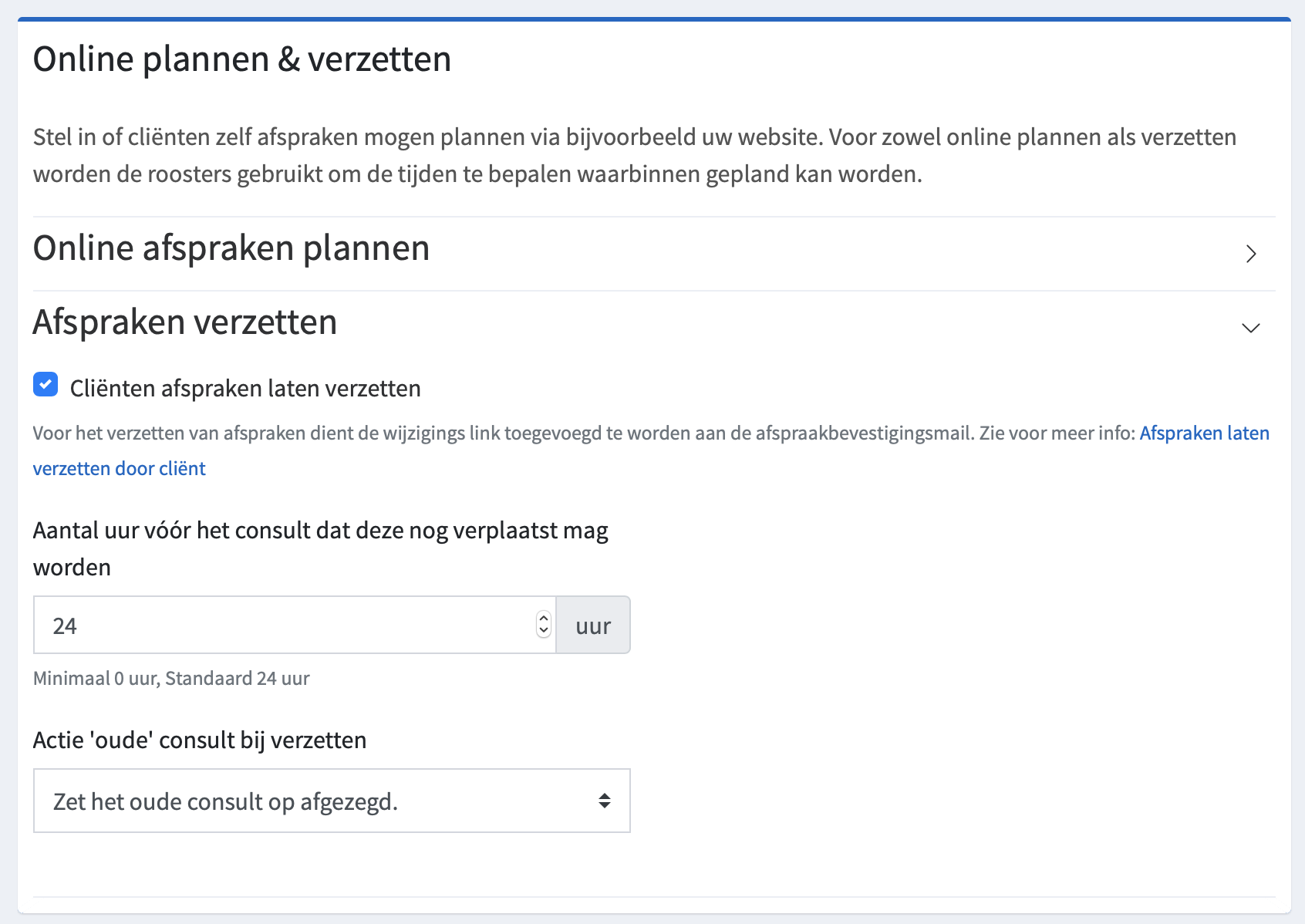 Afspraken laten verzetten door cliënt - MijnDiAd praktijksoftware ...