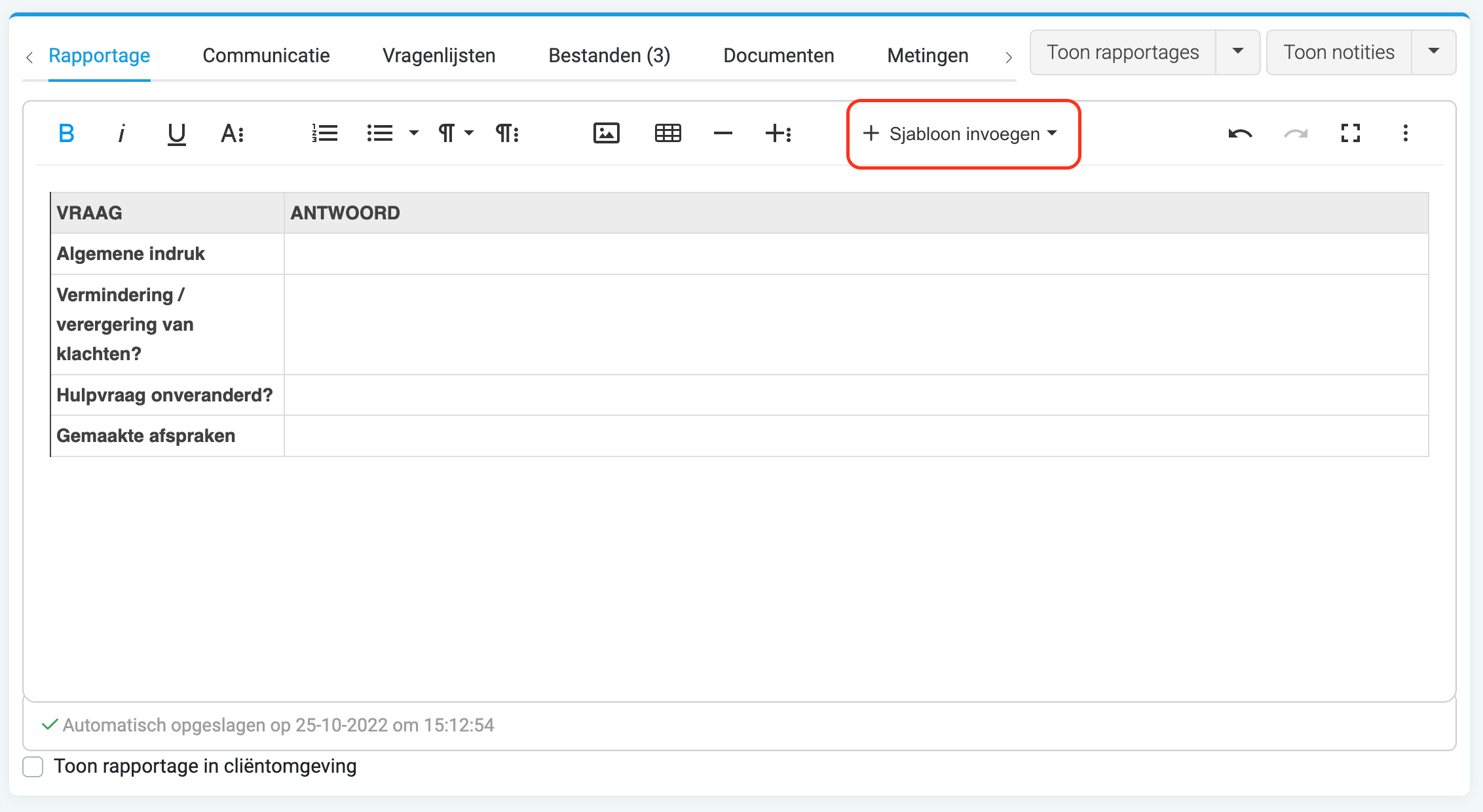 Het invoeren van een notitie of een rapportage - MijnDiAd ...
