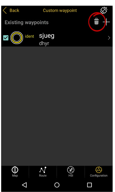 How to delete user waypoints? - Air Navigation Support