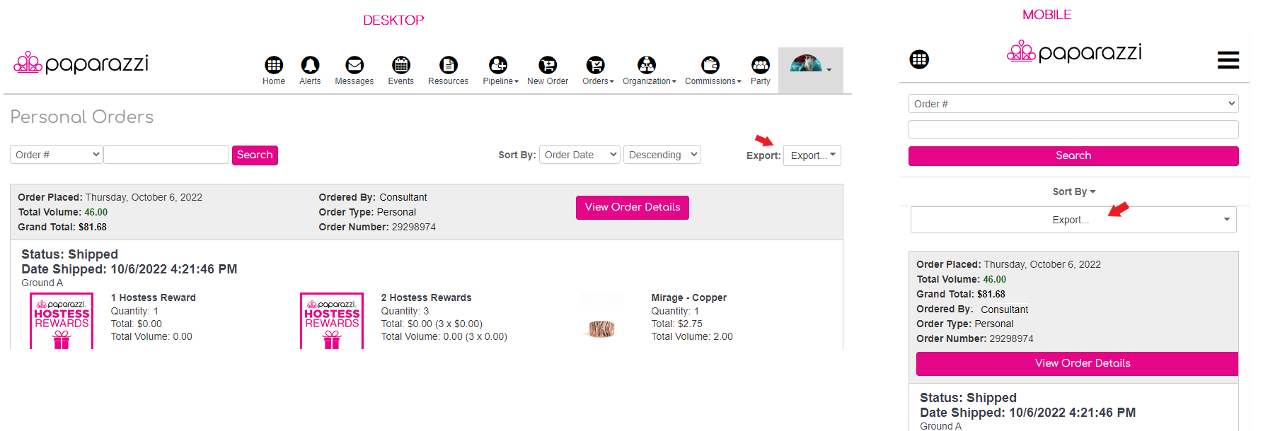 HOW TO EXPORT MY ORDER REPORT - Paparazzi Accessories Knowledge Base