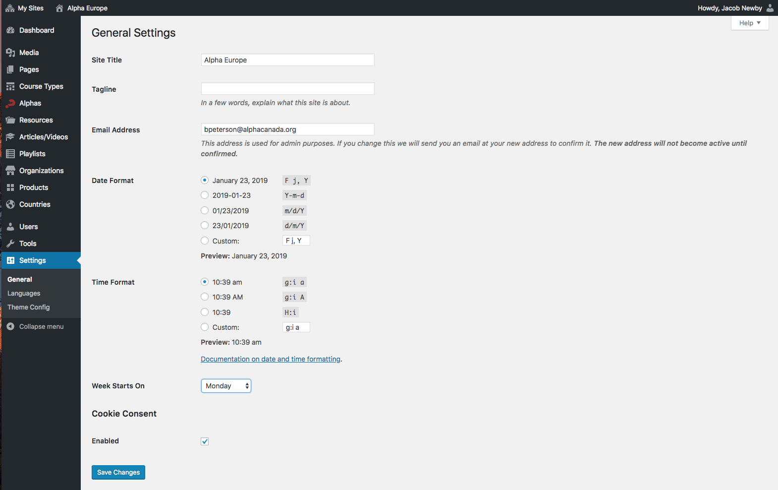Can I Change The Date And Time Format Alpha Digital Admin Guides