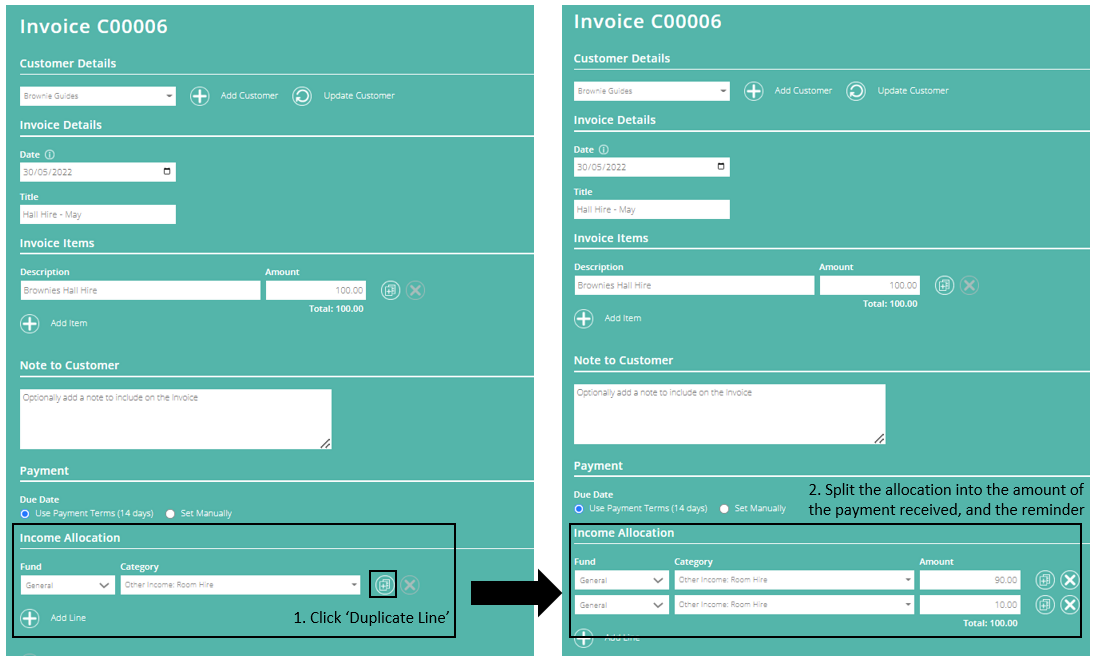 How do I match an invoice that has been part paid by a customer ...