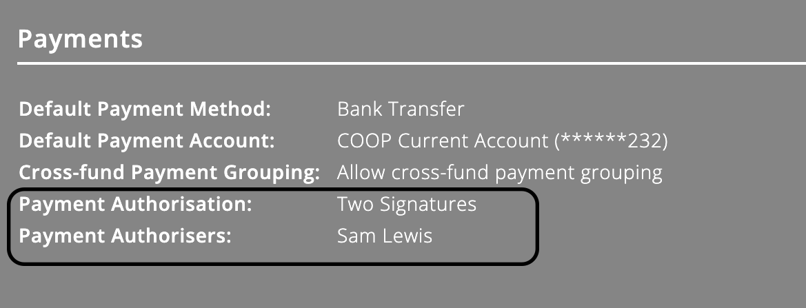 Selecting a Payment Authorisation option when setting up ExpensePlus - ExpensePlus Help & FAQ