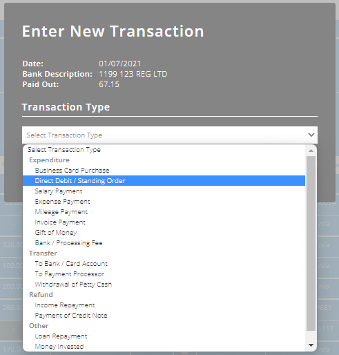 How do I record Direct Debit and Standing Orders? - ExpensePlus Help & FAQ