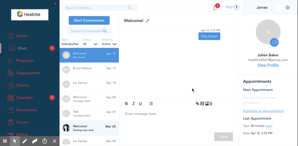 Getting Started: Healthie chat - Healthie Software Support - Healthie ...