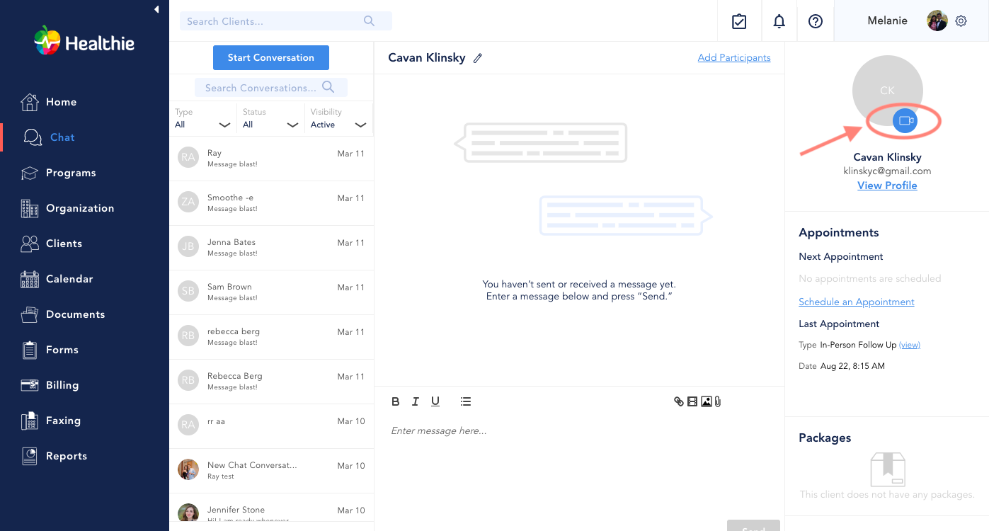 Getting Started: Healthie chat - Healthie Software Support - Healthie ...
