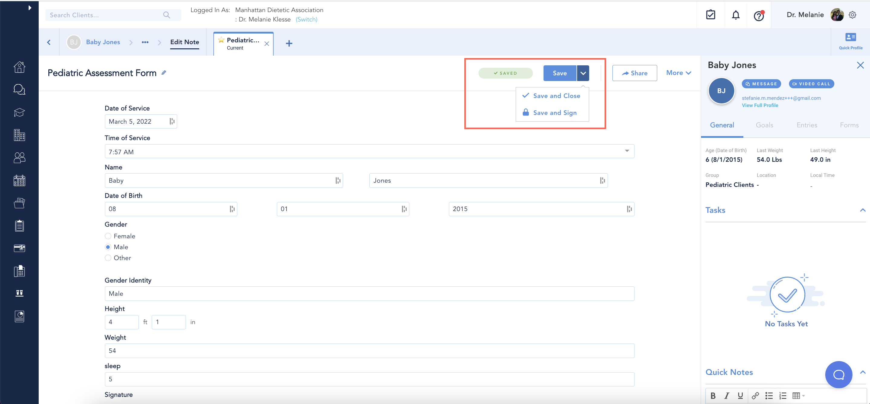 Create a New Chart Note for a Client - Healthie Software Support ...