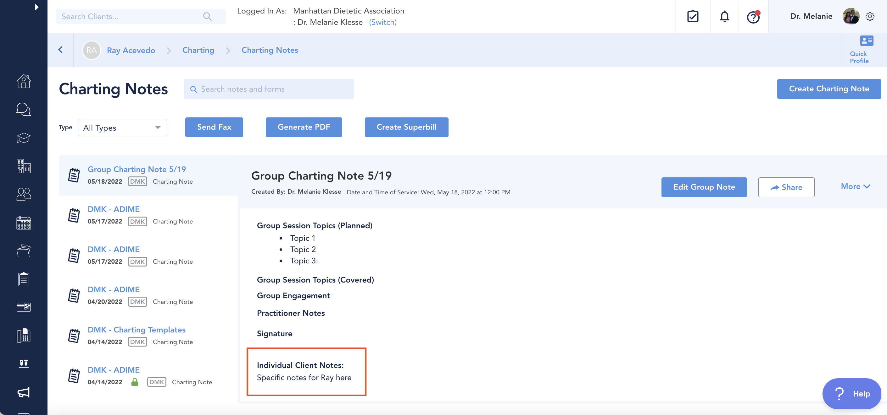 Group Charting Notes - Healthie Software Support - Healthie Platform ...