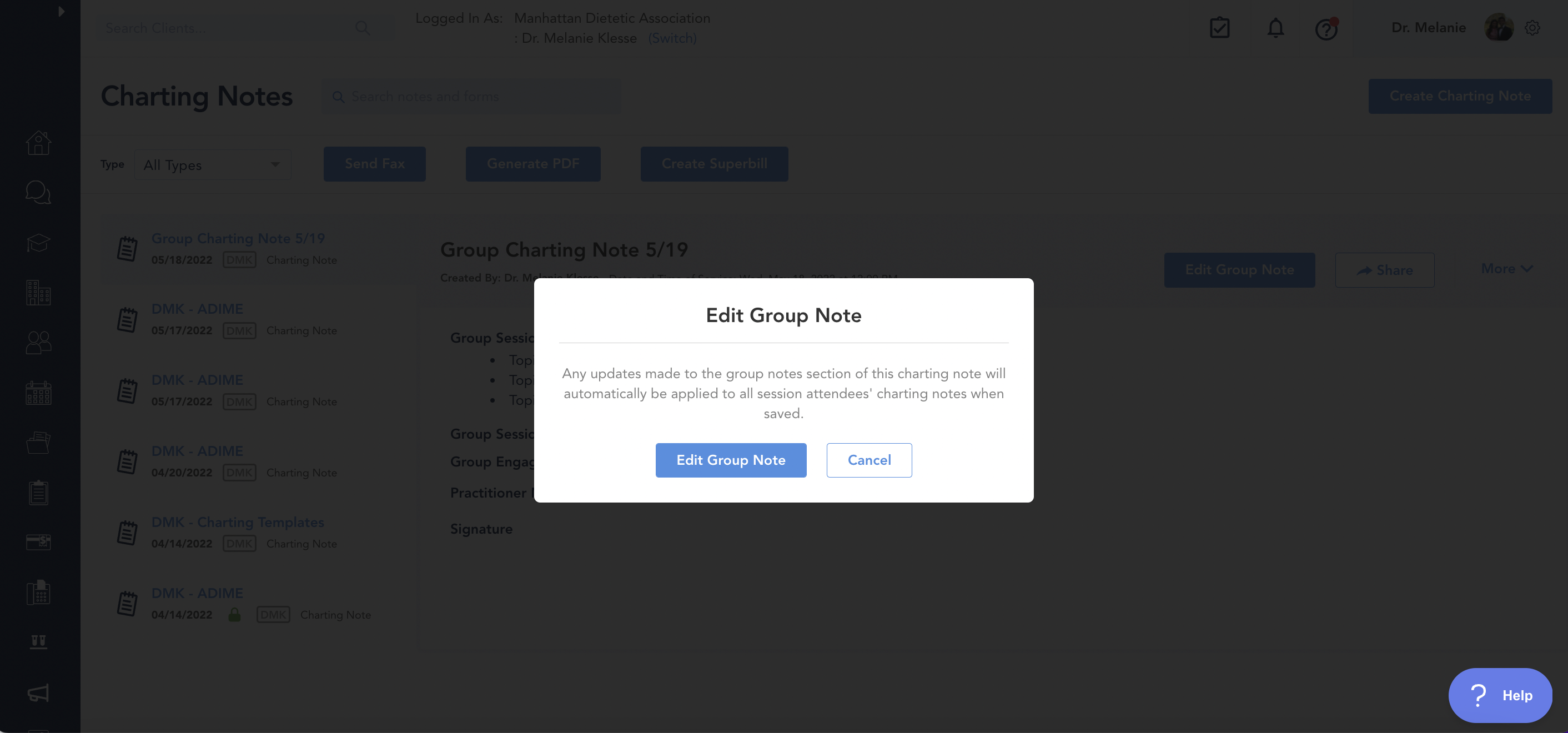 Group Charting Notes - Healthie Software Support - Healthie Platform ...