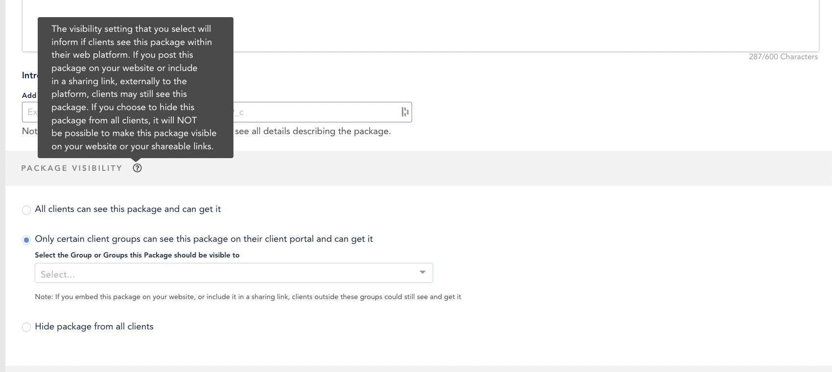 Make Client Packages Hidden or Visible to Clients - Healthie Software ...