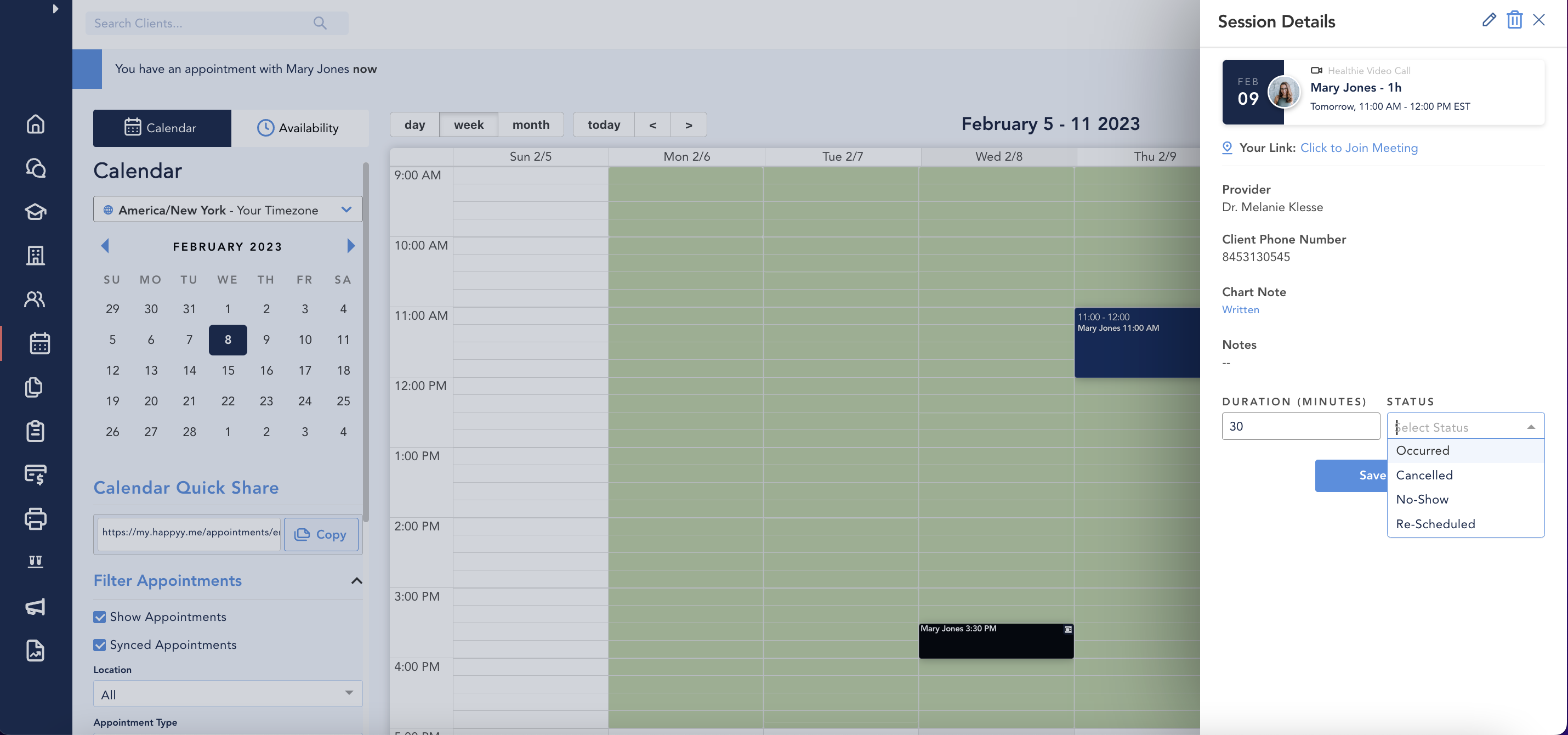 Appointment Statuses and Automations - Healthie Software Support ...