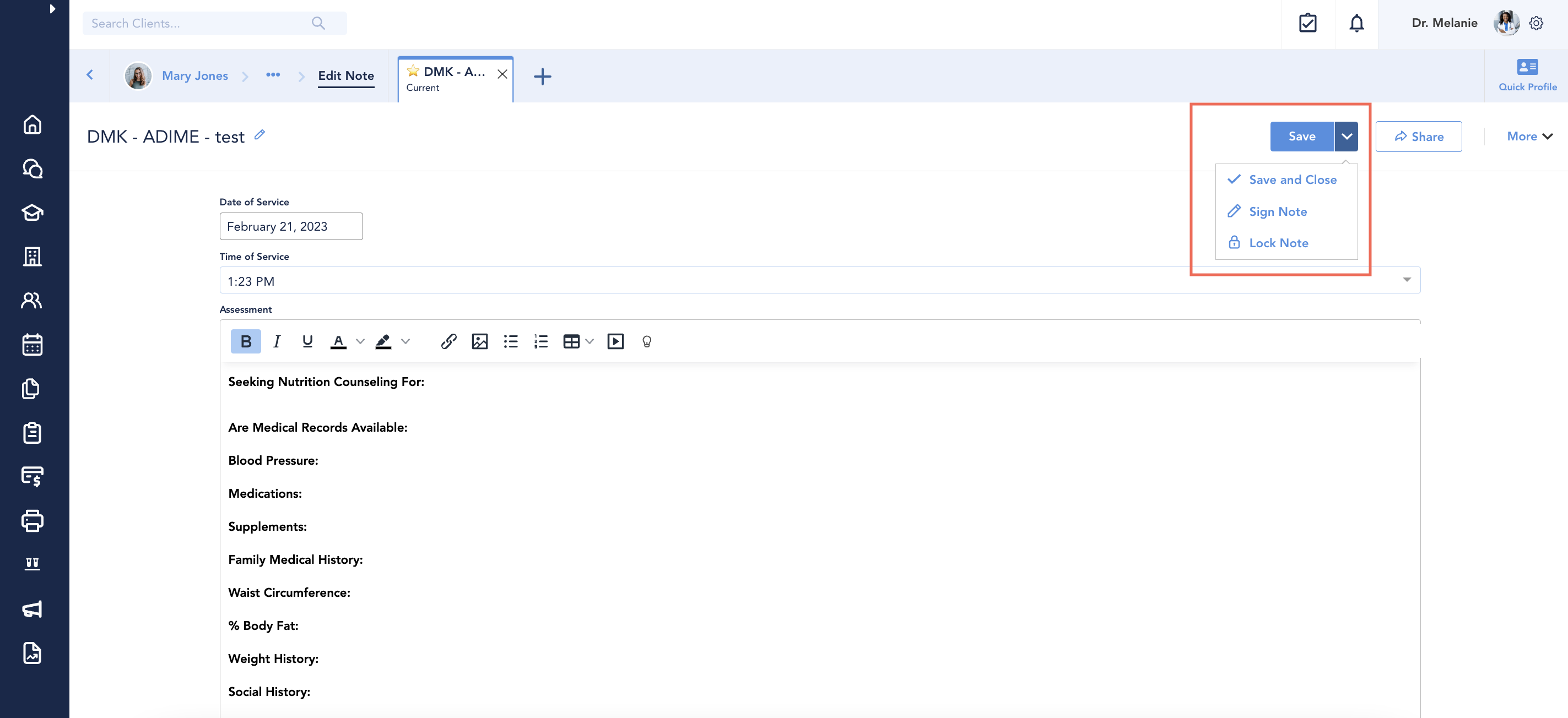 Lock & Timestamp Chart Notes or Add an Addendum - Healthie Software ...