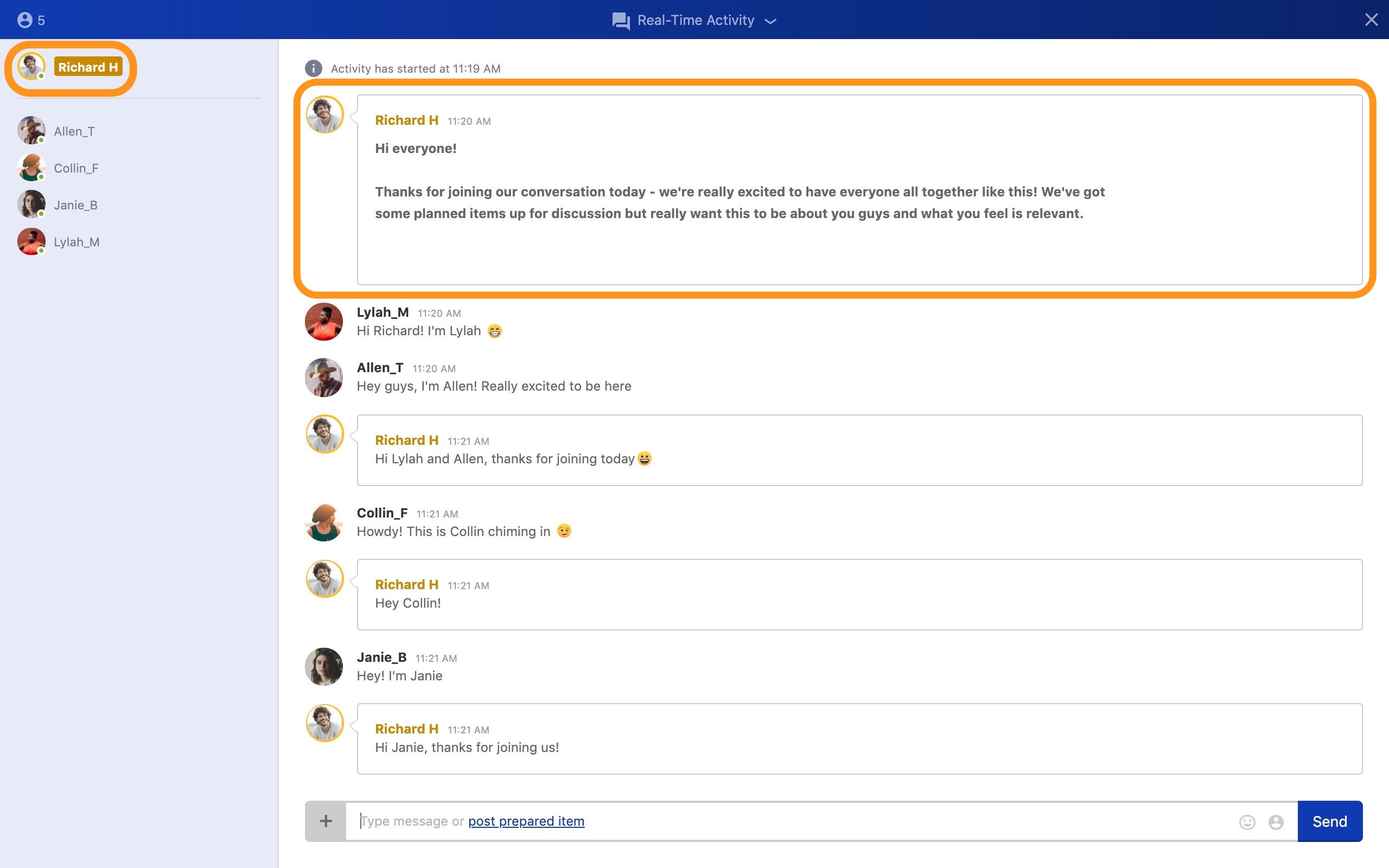 Live Group Chat Moderation - Recollective Knowledge Base