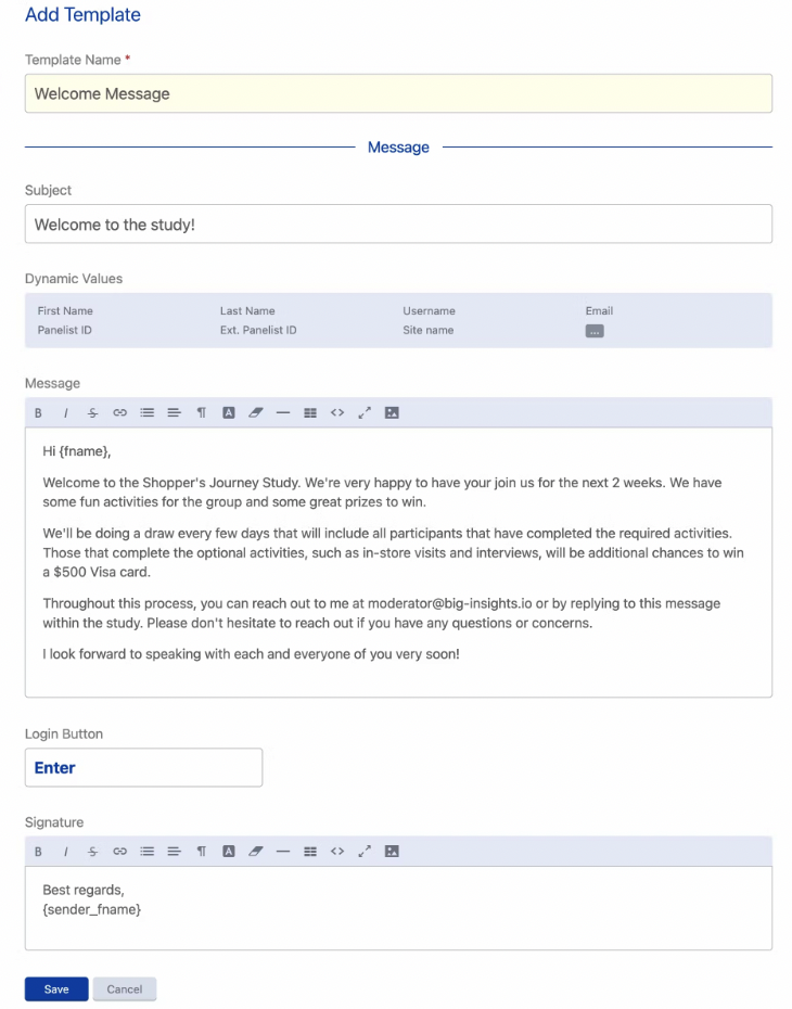Message Templates - Recollective Knowledge Base