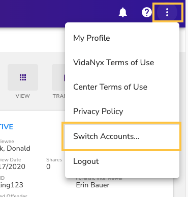 Switch accounts - Guardify