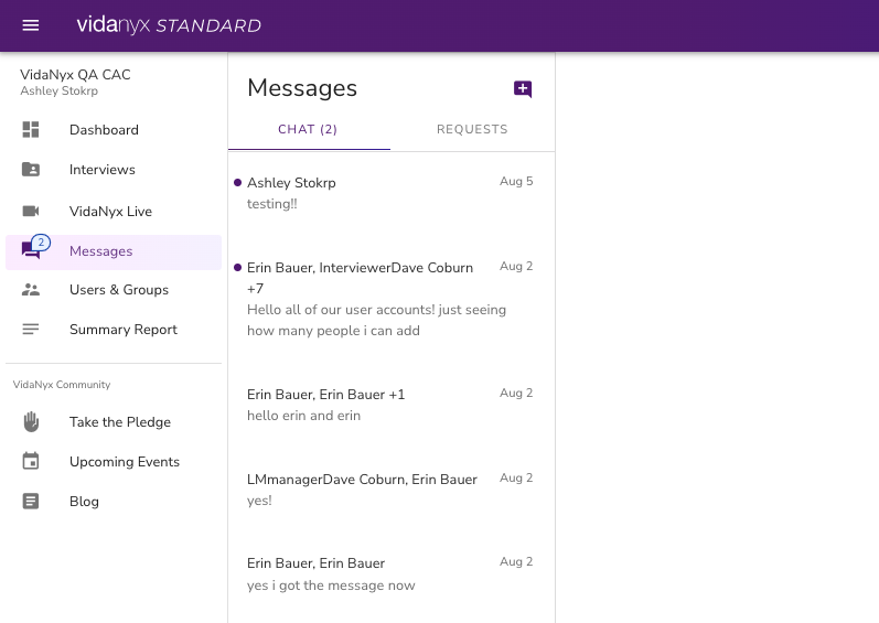 Messages Overview - Guardify