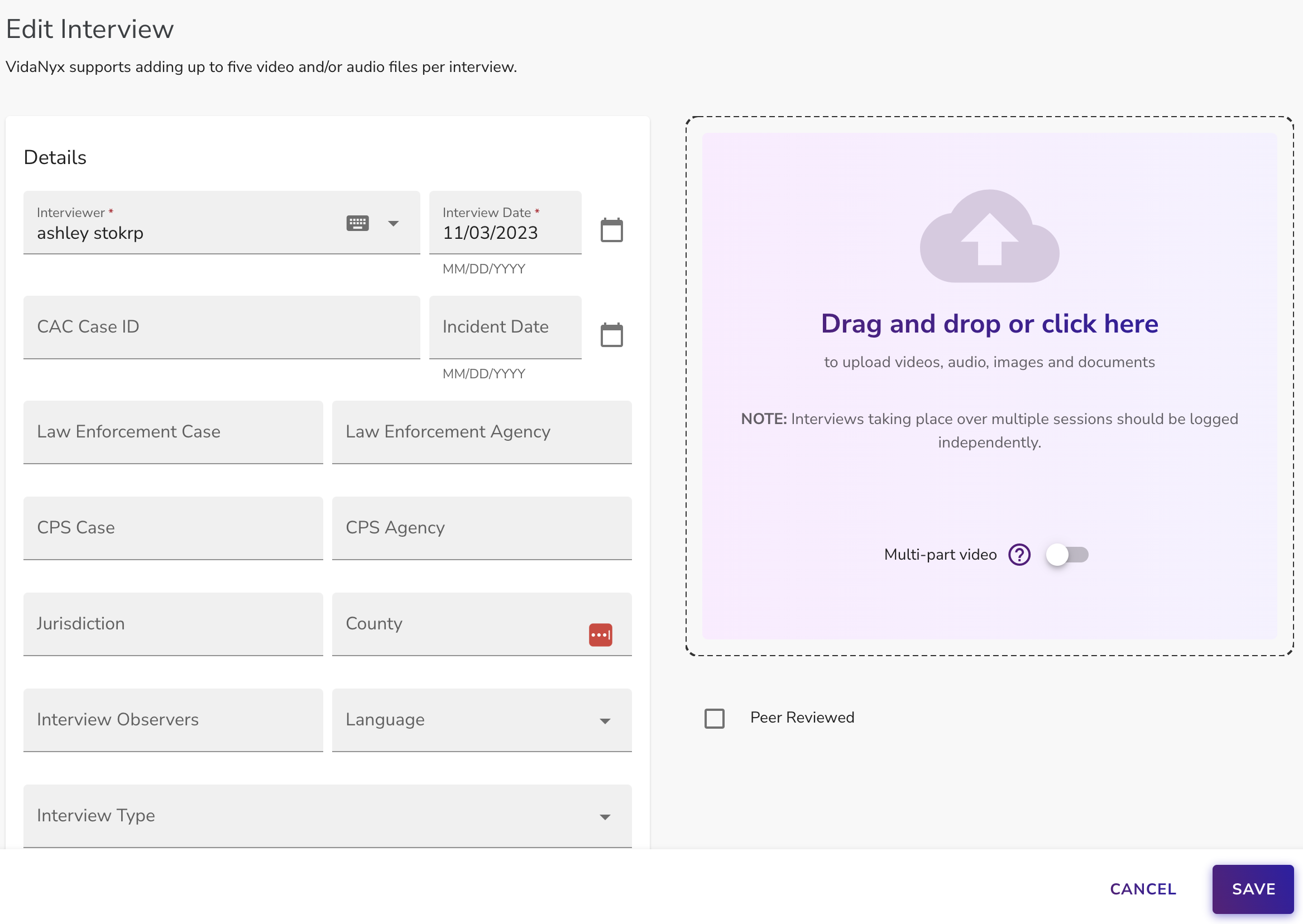 Upload additional videos to an interview - Guardify