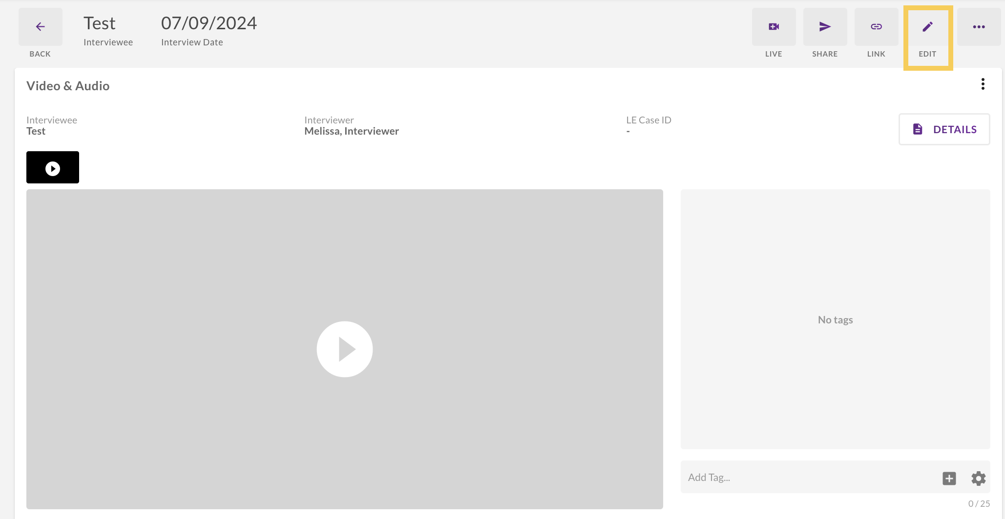 Upload Additional Videos to an Interview - Guardify