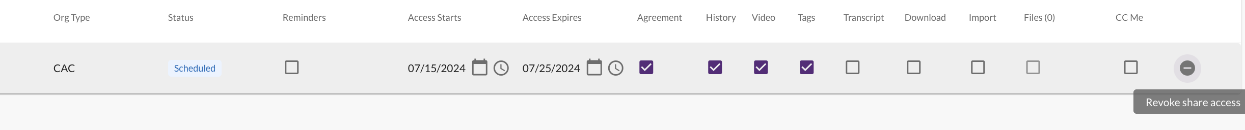 How to revoke a user's access to an interview - Guardify