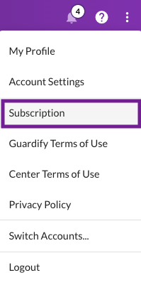 Account Subscription Overview - Guardify