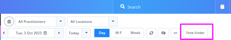 Using The Time Finder - Power Diary