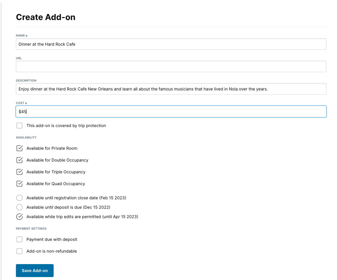 How to Set Up A Trip - GroupCollect Knowledge Base