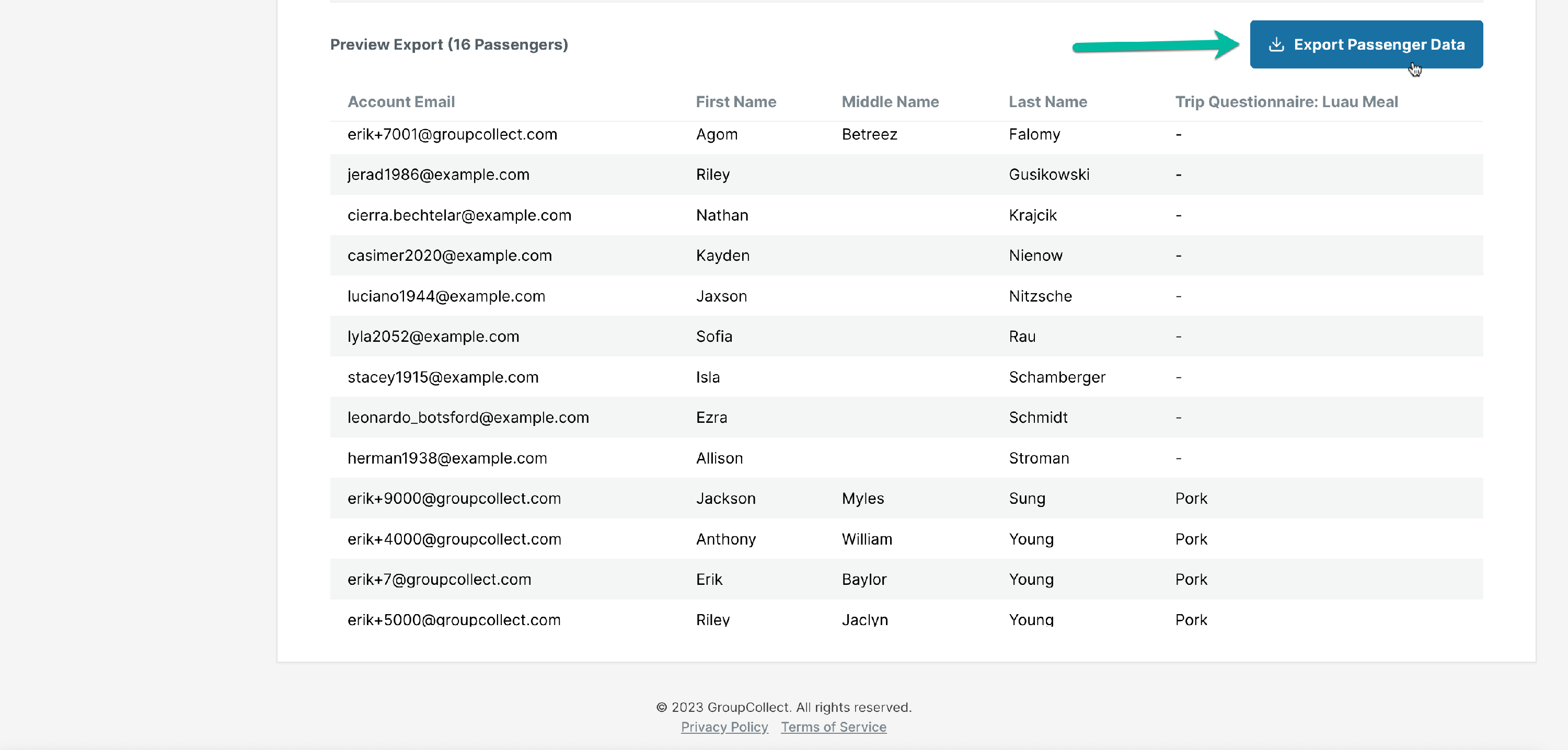 How Do You Export Trip Questionnaire Answers? - GroupCollect Knowledge Base