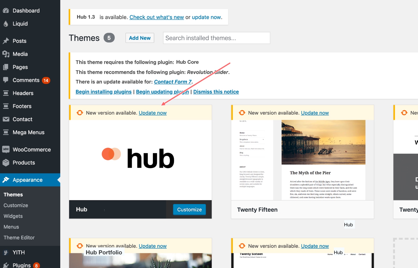 HUB Elementor - Updating Theme - LiquidThemes Knowledge Base