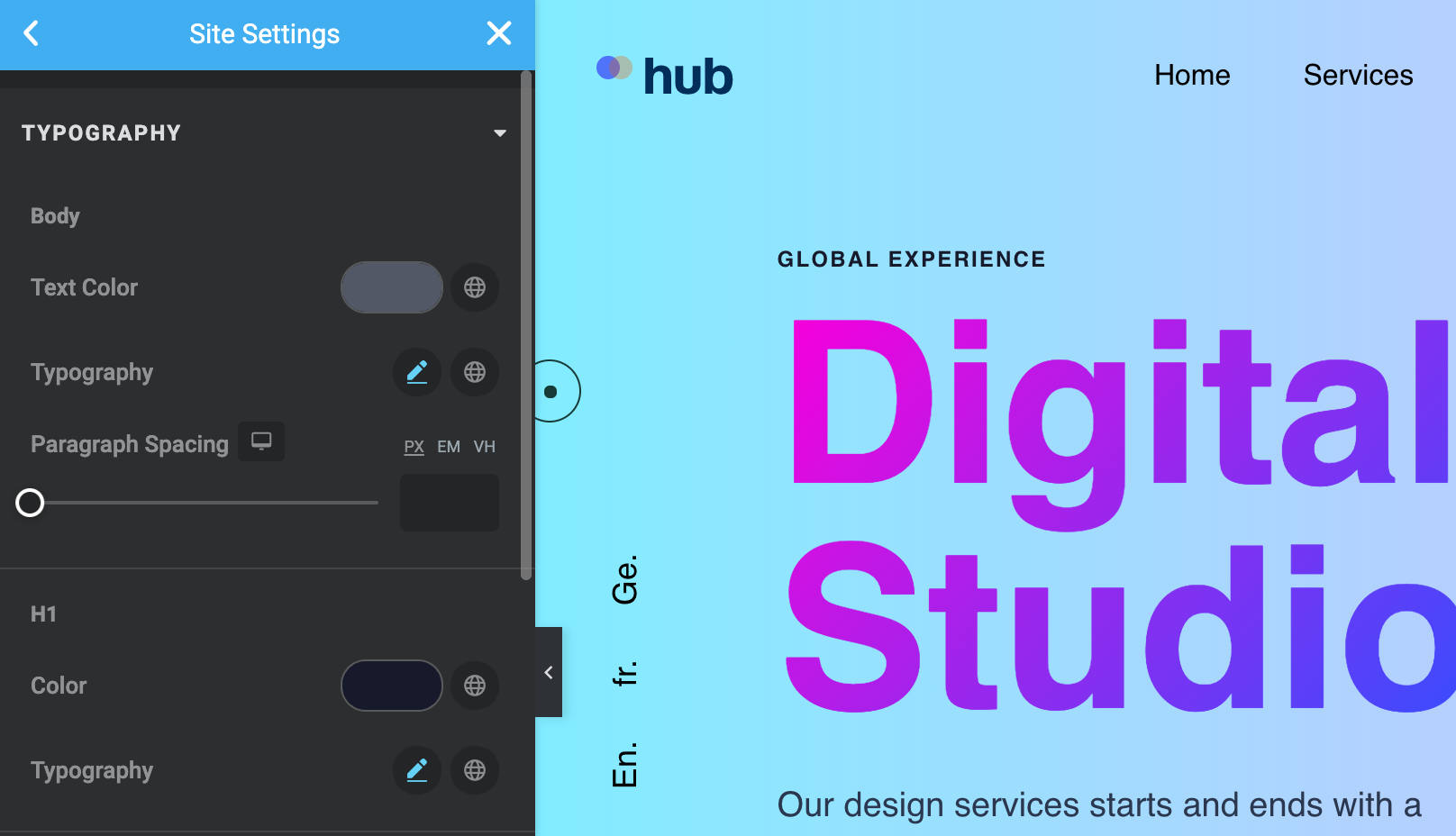 Hub Elementor - Typography Options - LiquidThemes Knowledge Base