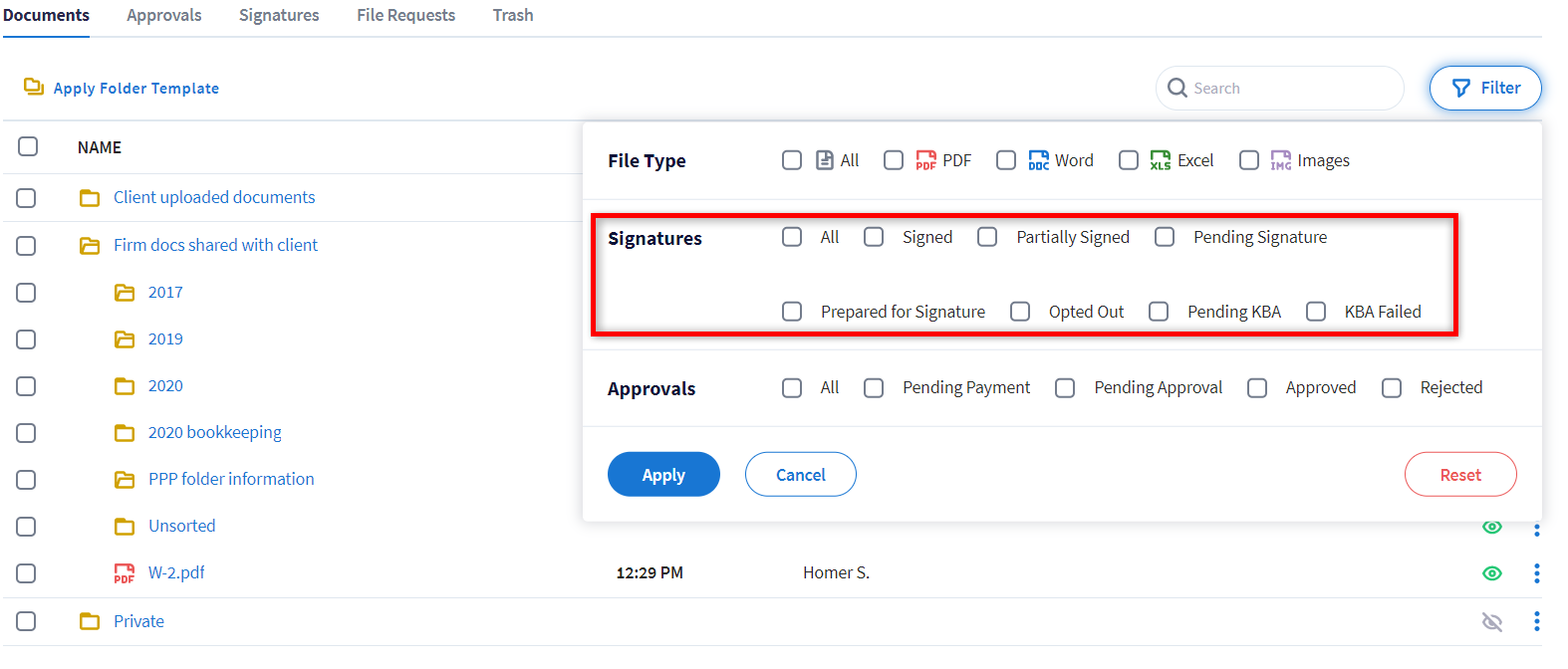 Signatures (Basic): How to View and Cancel E-Signature Requests ...