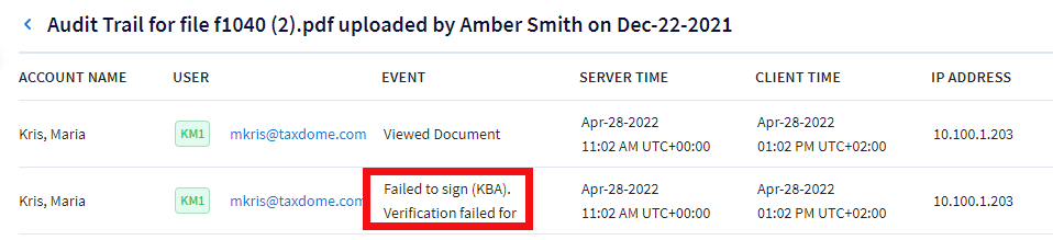 Signatures (Advanced): Knowledge-Based Authentication (KBA) - TaxDome ...