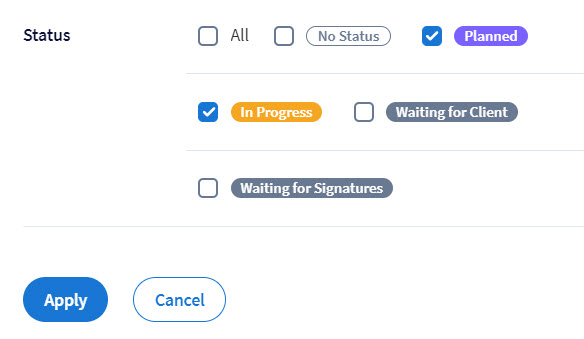 Statuses: Overview - TaxDome Help Center