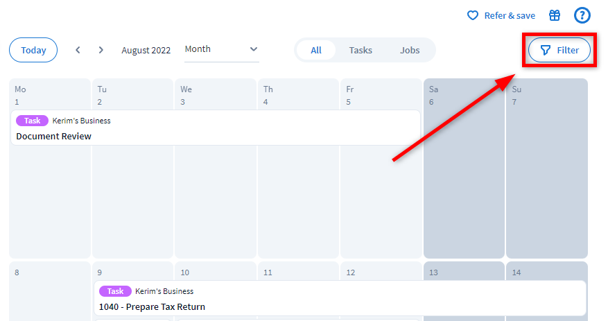 Workflow (Basic): Calendar Views - TaxDome Help Center
