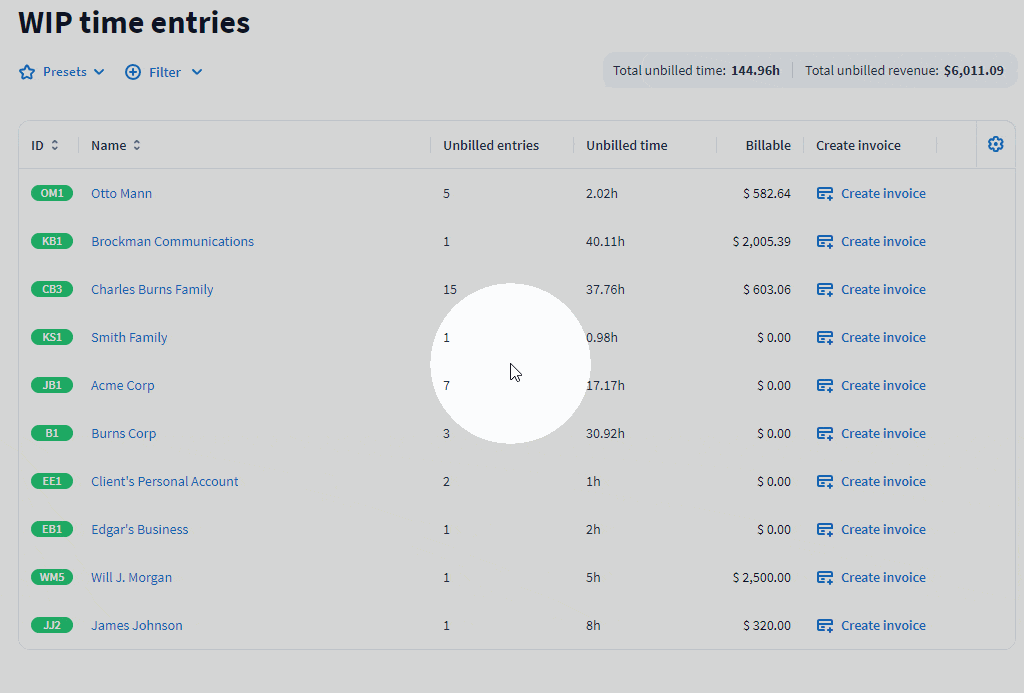 Time entries (Basic): Bill time - TaxDome Help Center