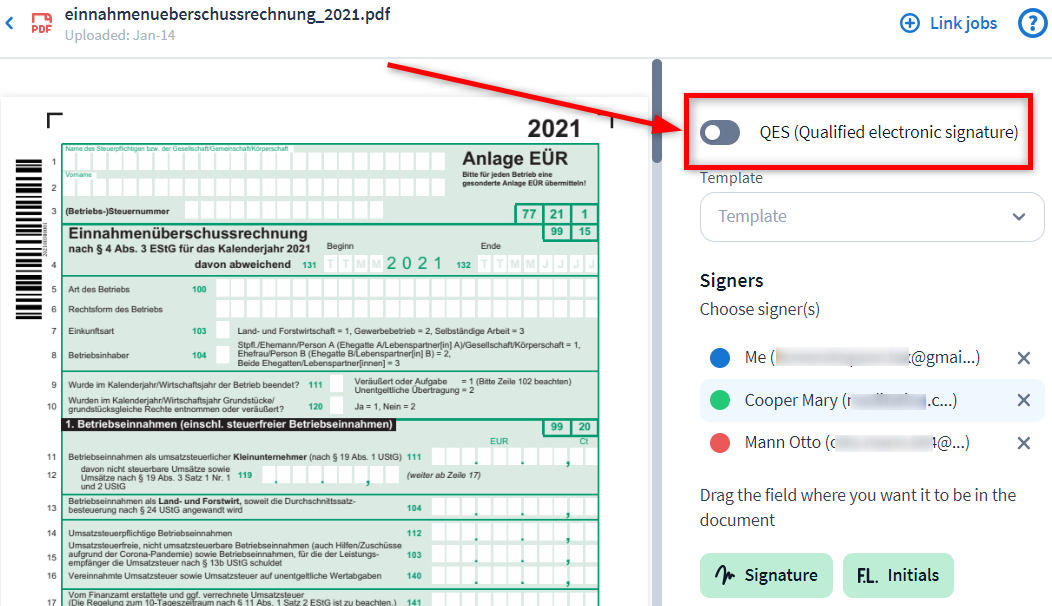Signatures (Basic): Enable KBA & QES, edit default date format ...