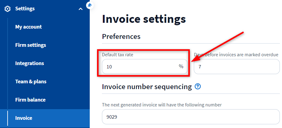 Invoices (Basic): Add a Tax Rate - TaxDome Help Center