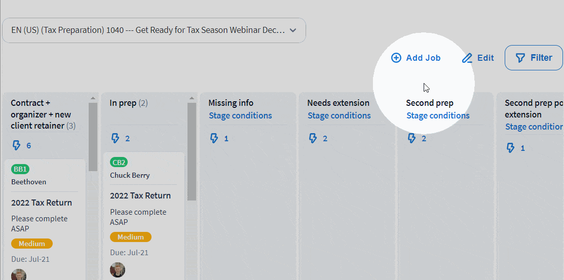 Workflow (Advanced): Tags in pipelines - TaxDome Help Center
