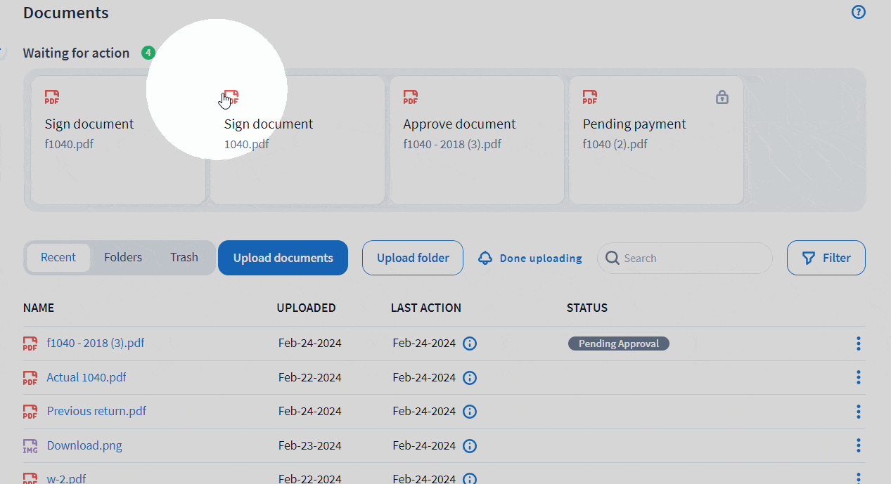 Uploading documents - TaxDome Client Knowledge Base