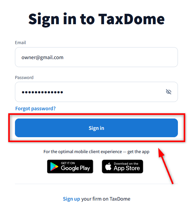 Signing In to TaxDome - TaxDome Help Center