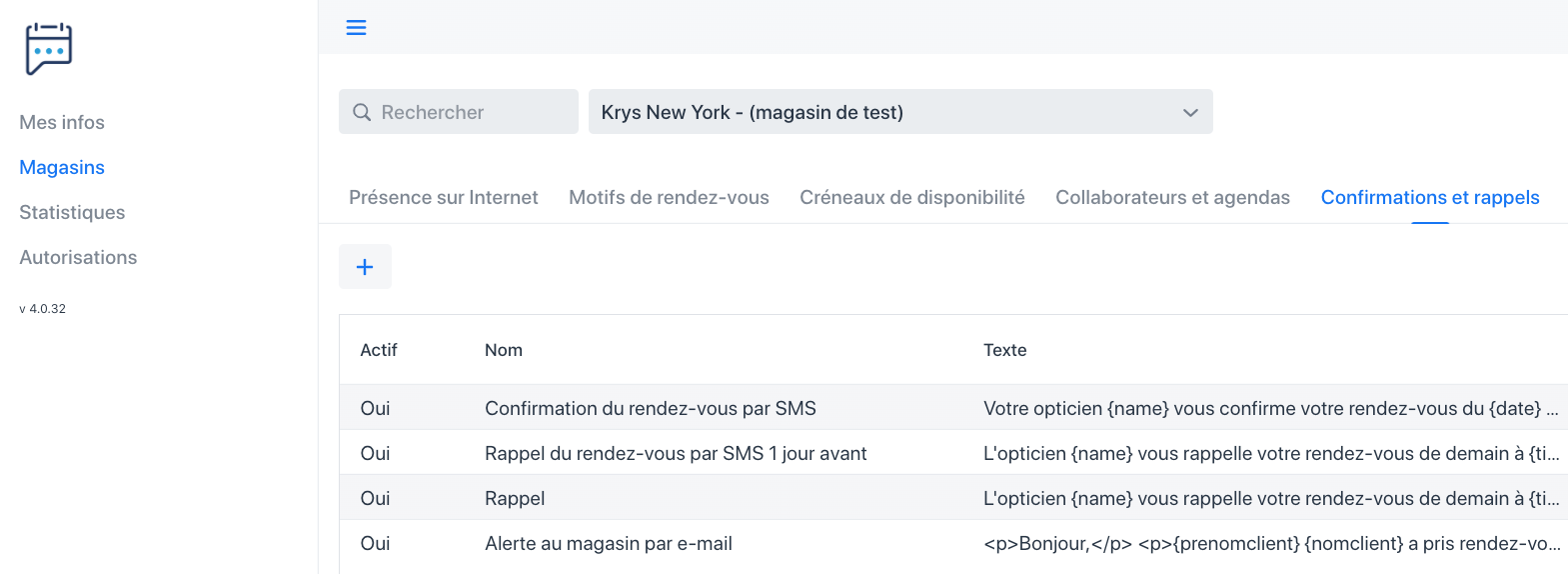 Créer des rappels en fonction des motifs de rendez-vous - Base de ...