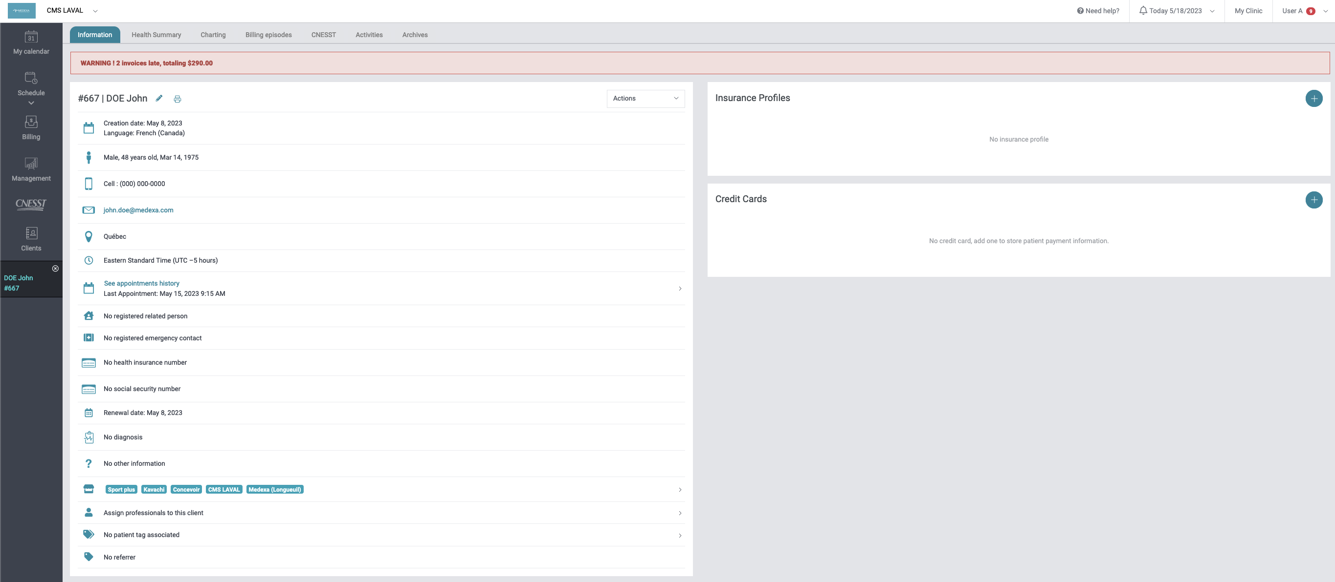 General patient information - Medexa - EN