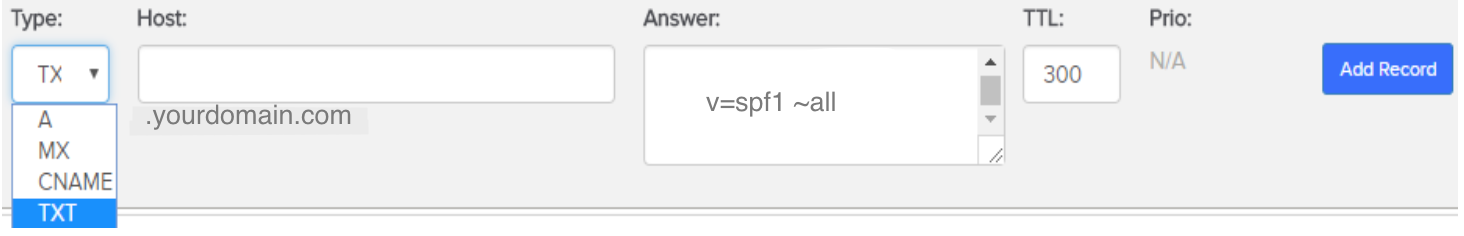 name.com - DNS and SPF Setup