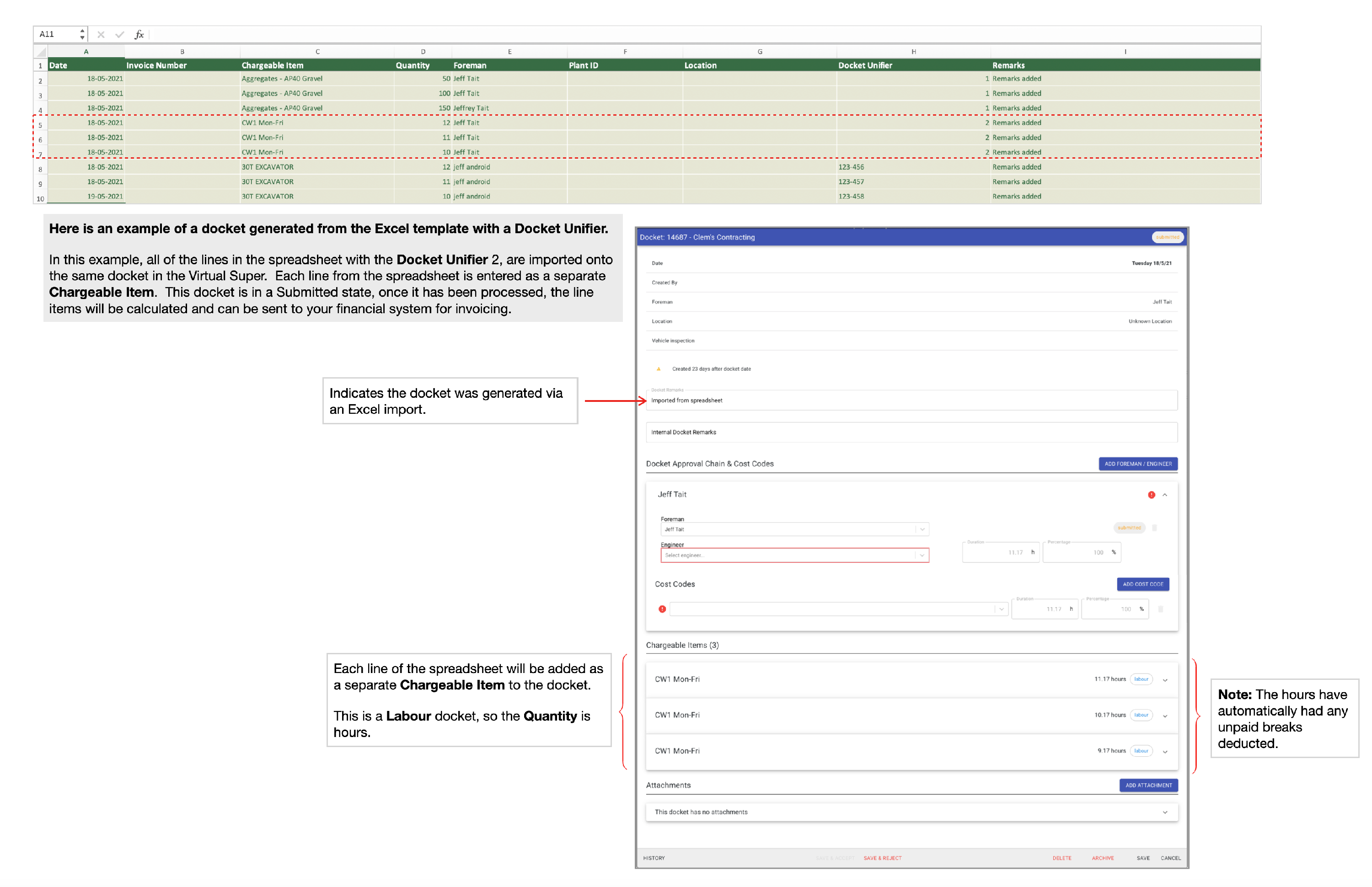 Generate Dockets in the Virtual Super via an Excel Spreadsheet ...