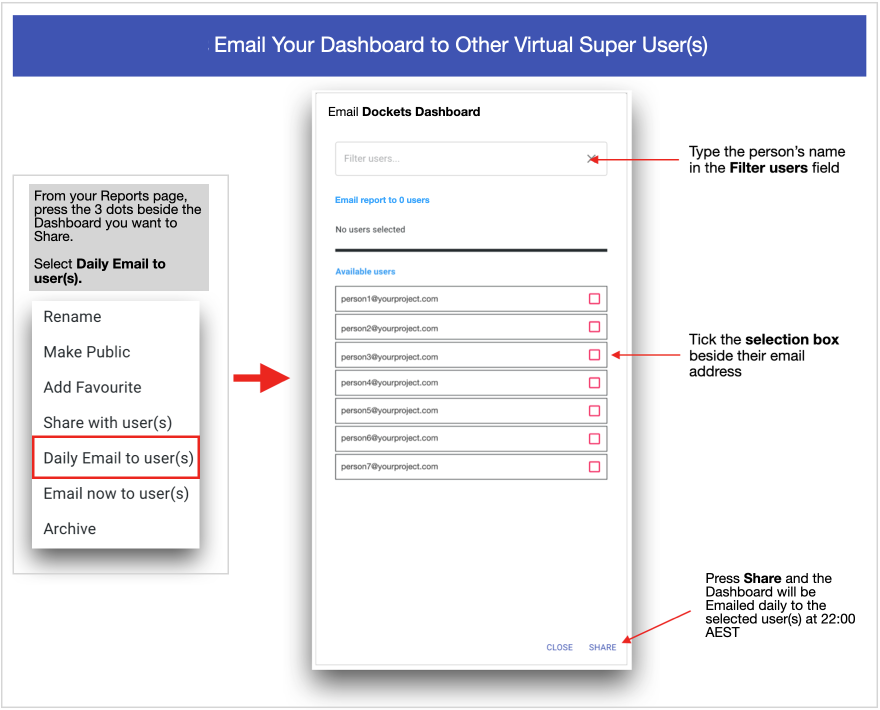 Share Your Reports with Other Virtual Super Users on Your Project ...