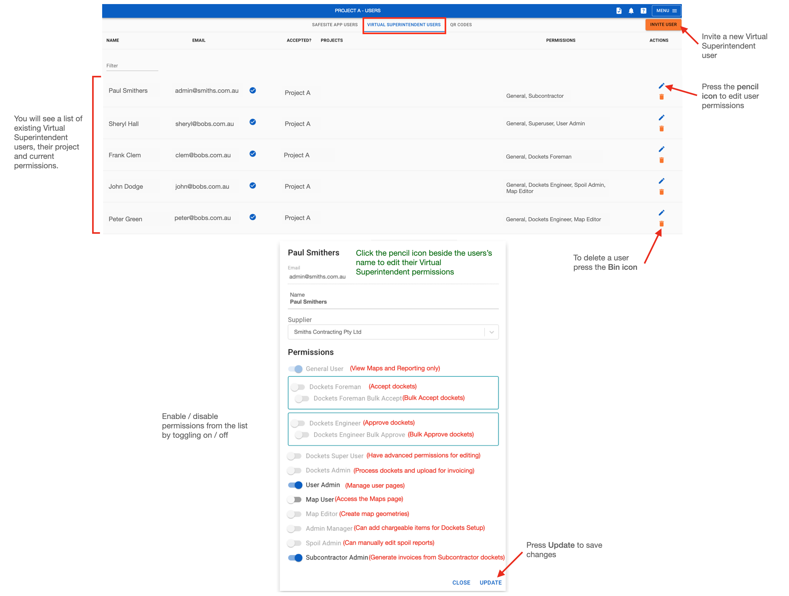 Invite Virtual Superintendent Users - Virtual Superintendent Knowledge Base
