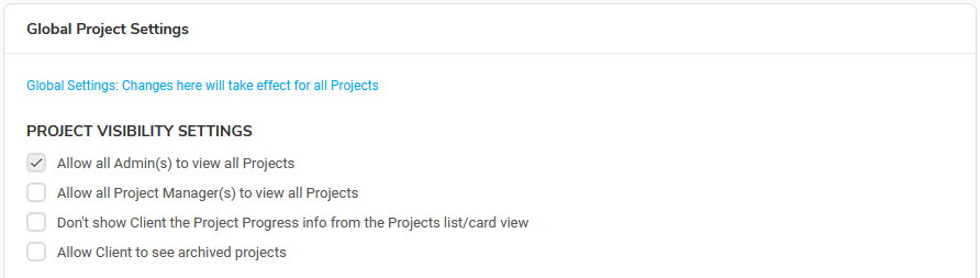 PROJECTS: Project Settings - SuiteDash Help Documentation
