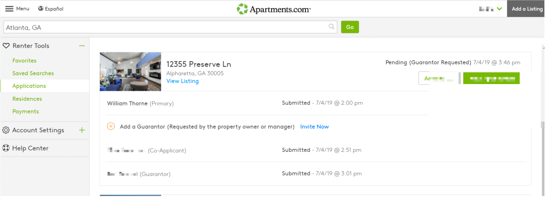 How do I check the status of my application? - Renter Help Center
