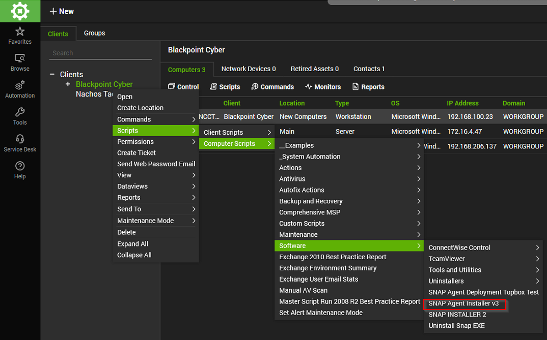 ConnectWise Automate Installation - Blackpoint Help Portal ConnectWise Automate Installation - Blackpoint Help Portal