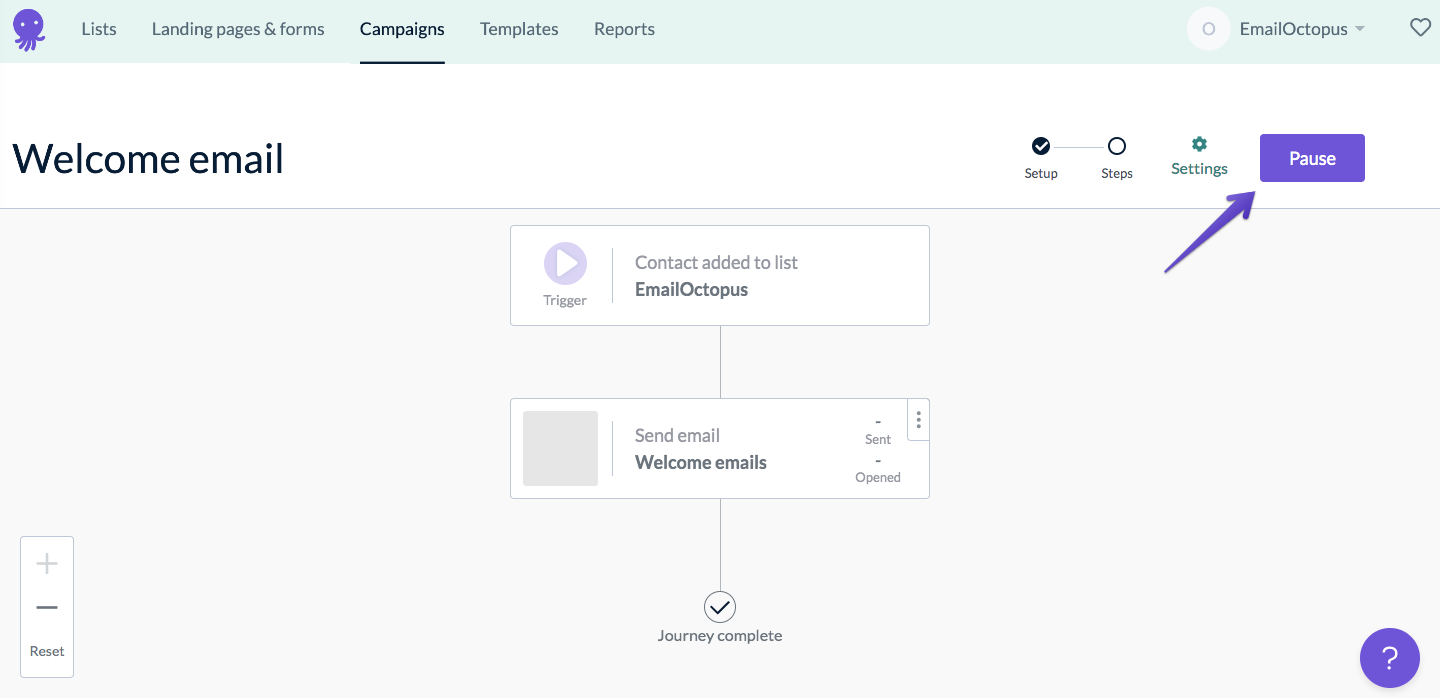 How to create an automated welcome email - EmailOctopus knowledge base
